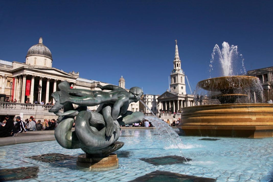 Trafalgar Square - world famous square in London